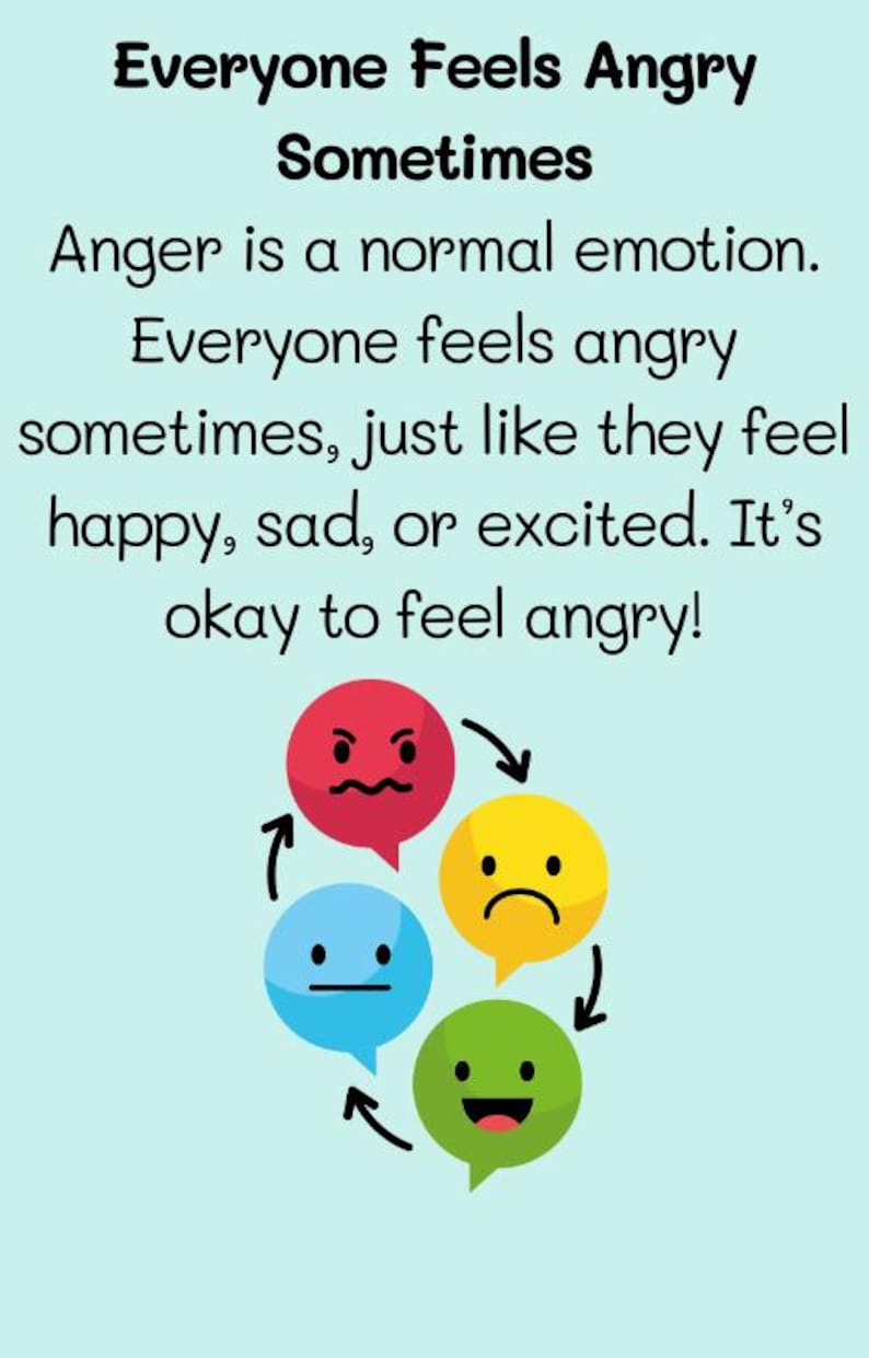Coping With Anger – A Social Story for Kids | Printable | Emotional ...