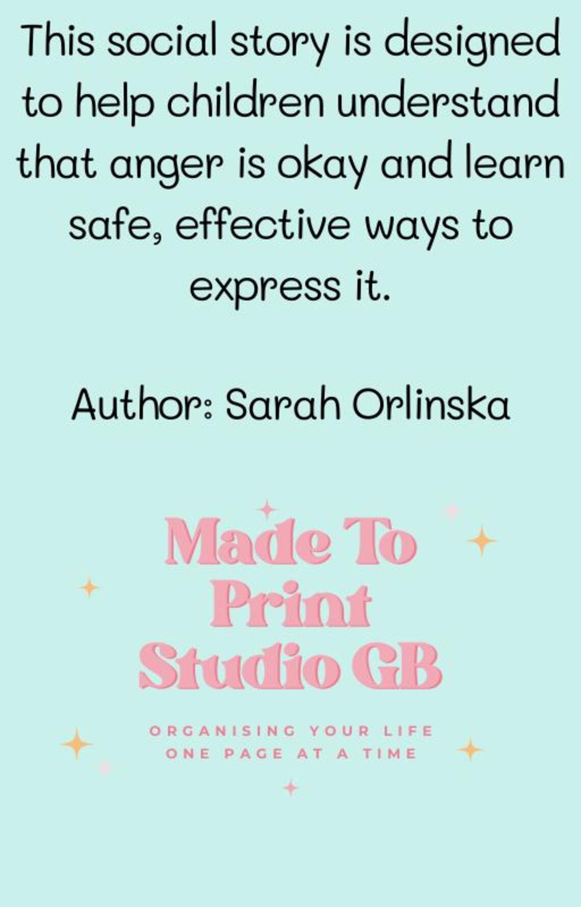 Coping With Anger – A Social Story for Kids | Printable | Emotional ...