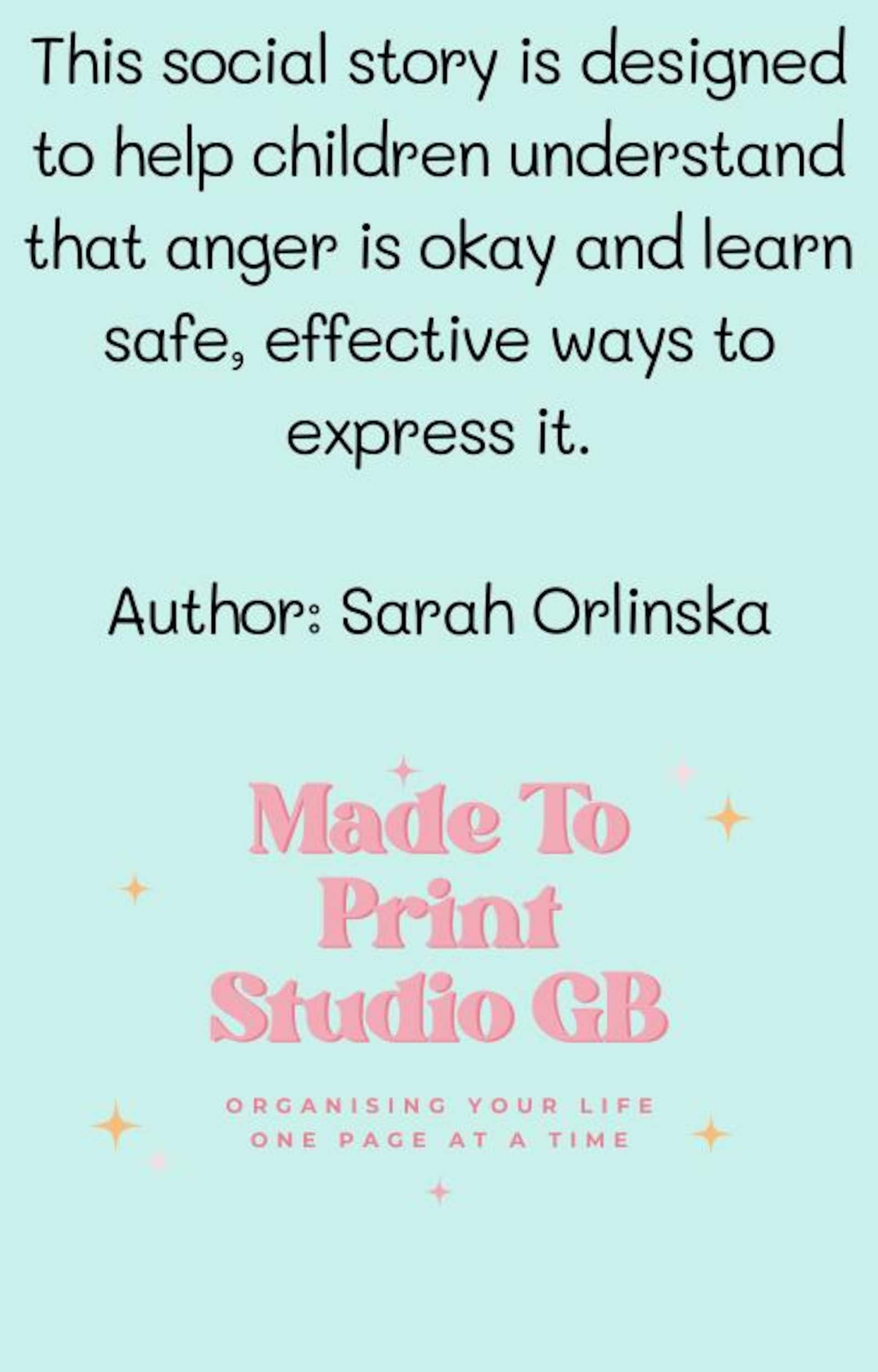 Coping With Anger – A Social Story for Kids | Printable | Emotional ...