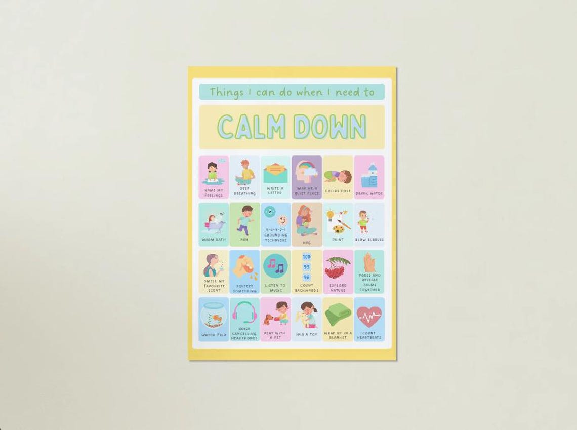Wall Art | Zones of Regulation and Calm Down Techniques | SEN ...