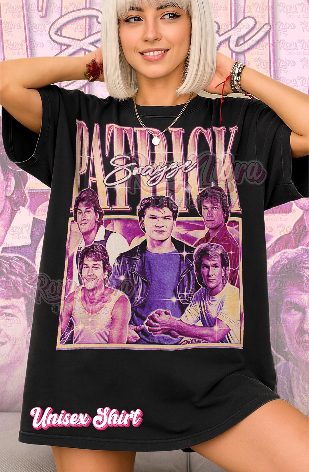 Patrick Swayze T-shirt, Vintage Actor Star Legend Performer Tee, 90s ...