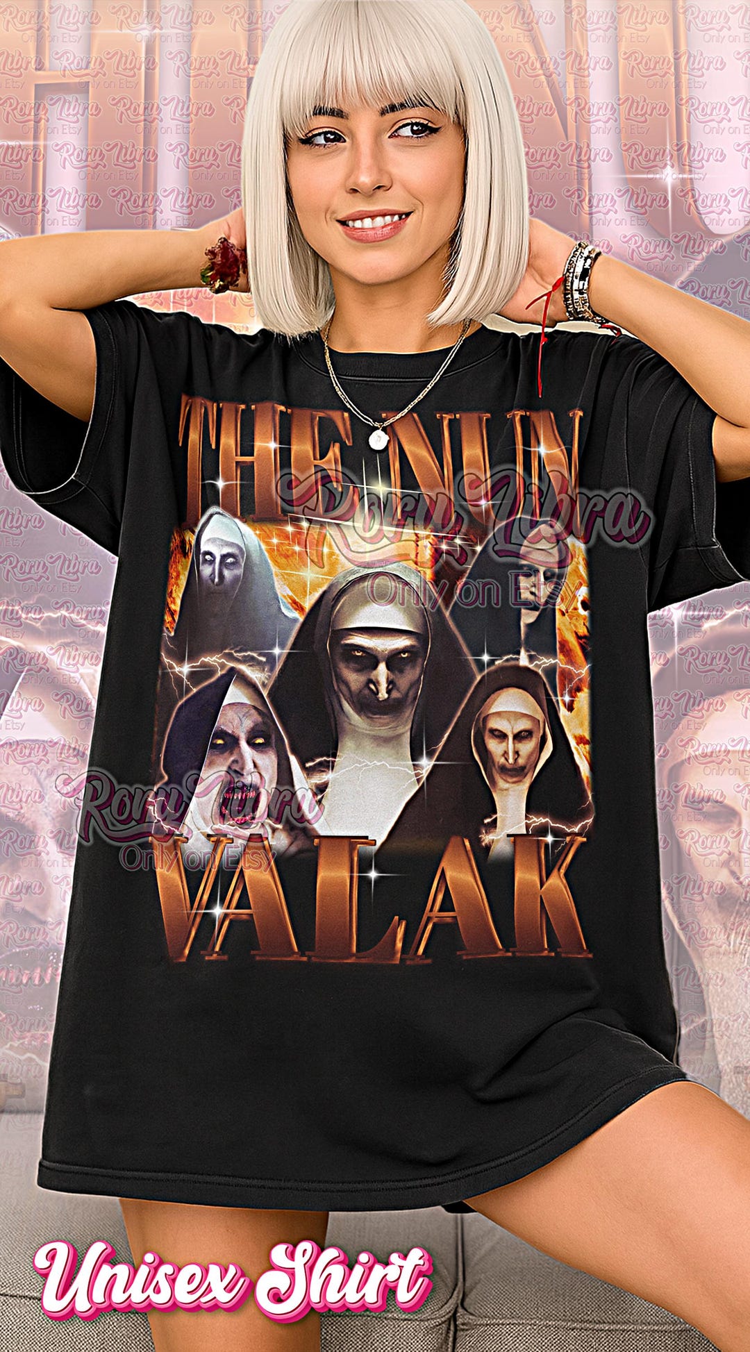 The Nun Valak Bootleg Shirt, the Nun Valak Retro Tees, Demon Nun T ...