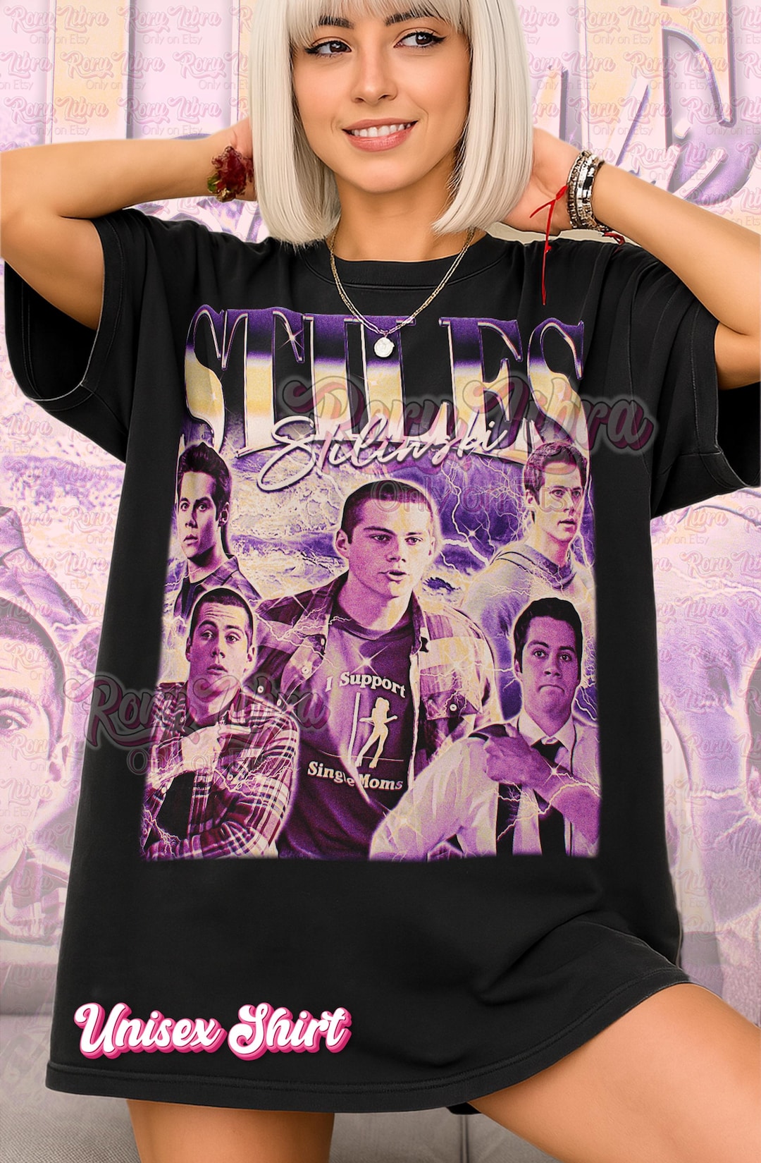 Stiles Stilinski T-shirt, Vintage TV Character Supernatural Hero Star ...