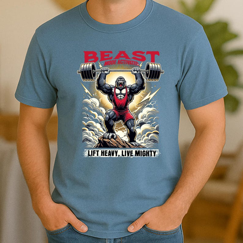Beast Mode Activated Weightlifting Shirt | Gym Lift Heavy Workout Tee ...