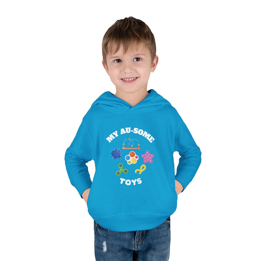 Autism Kids Fleece Hoodie, Fidgety Toy Sweatshirt, Toddler Pullover ...