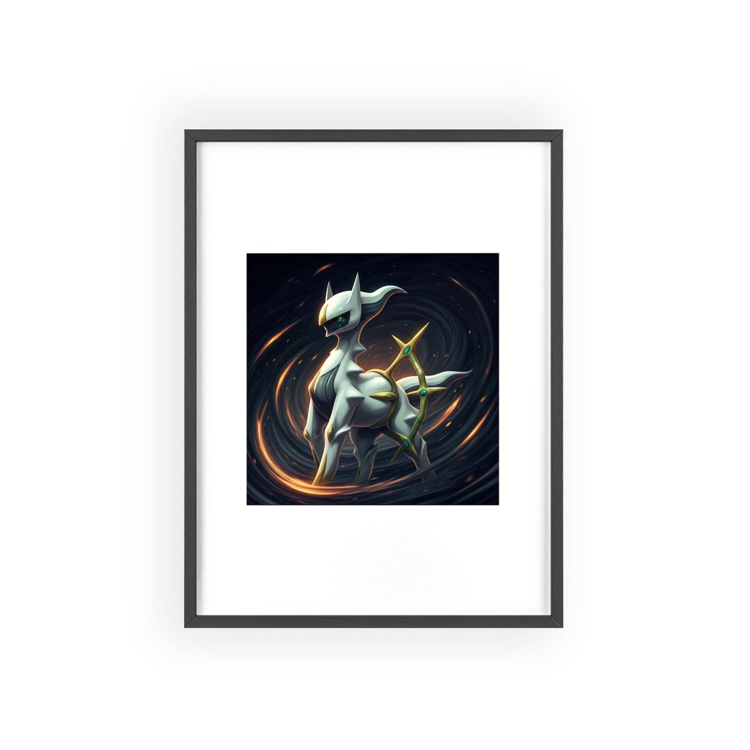 Arceus Pokemon 1 Artful Wooden Frame Poster, Wall Art for Home Decor ...