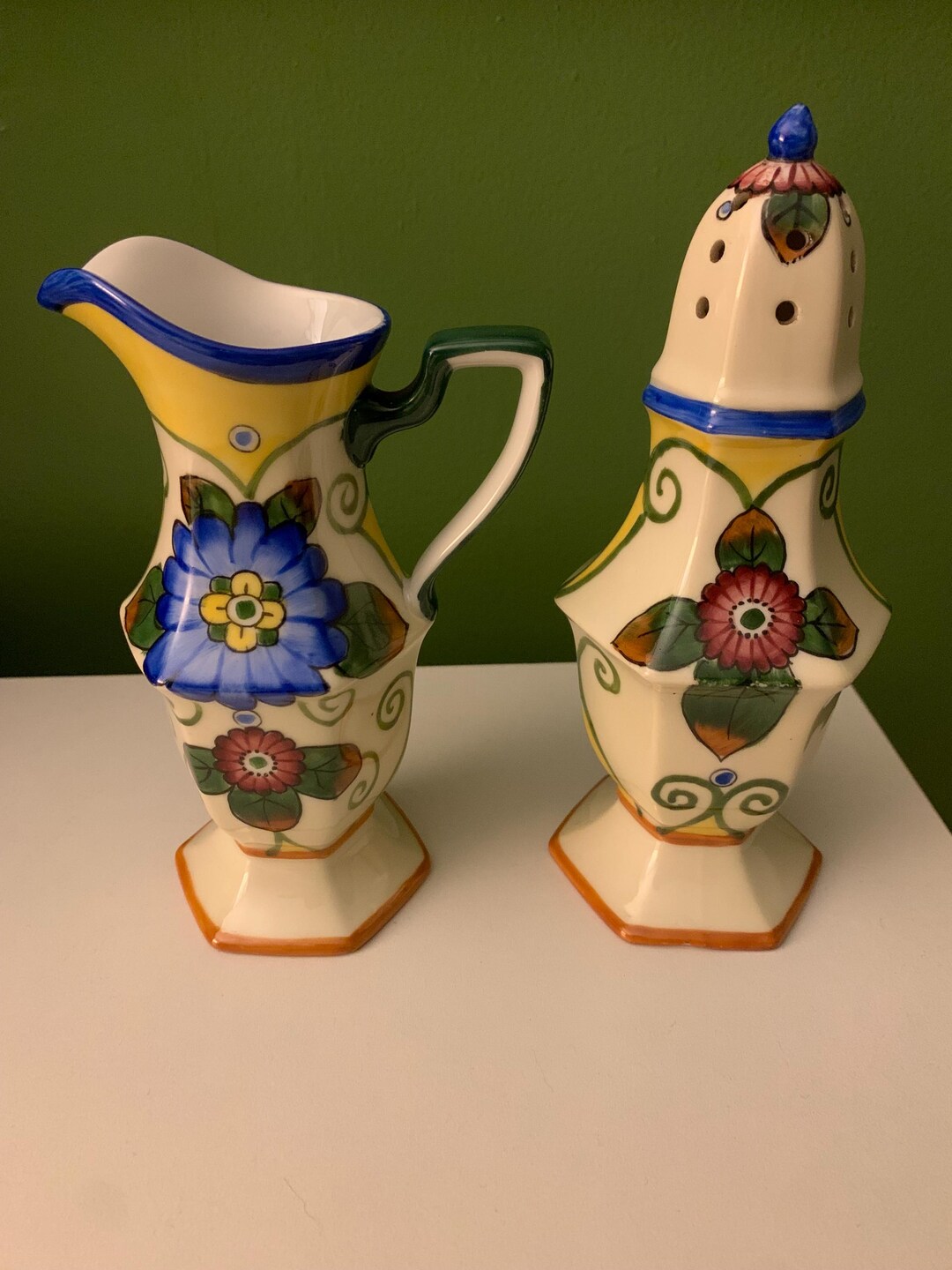 Vintage Noritake Breakfast Set With Sugar Shaker Muffineer and Syrup ...