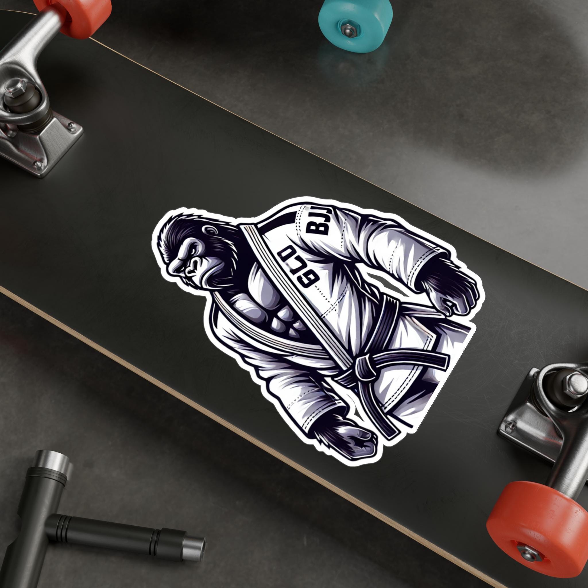 Gorilla BJJ Decal, Jiu Jitsu Laptop Sticker, Martial Arts Decal, MMA ...