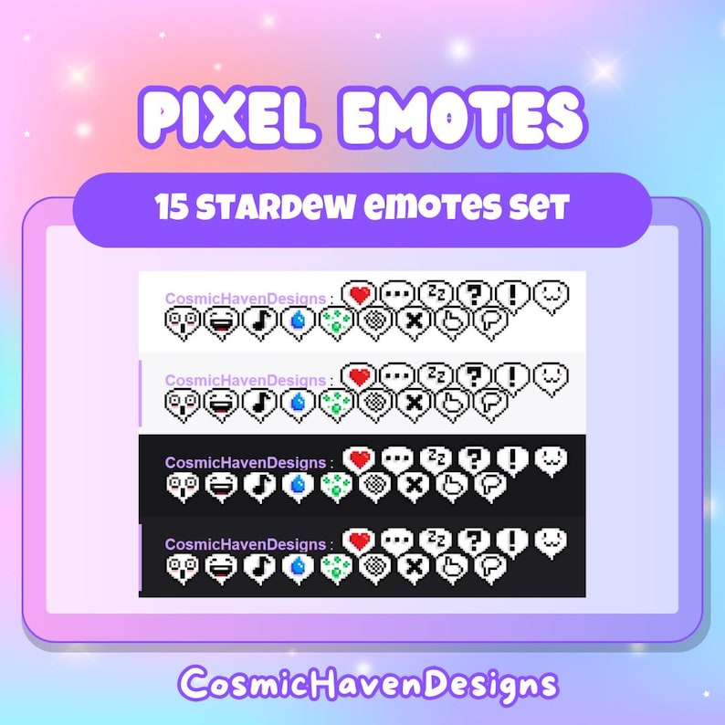 15 Stardew Valley Inspired Pixel Emotes Set | Twitch | Youtube ...