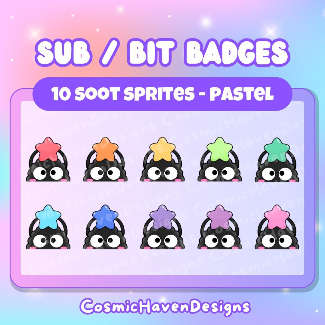 Soot Sprites Badges Ghibli Inspired for Twitch, Youtube or Discord ...