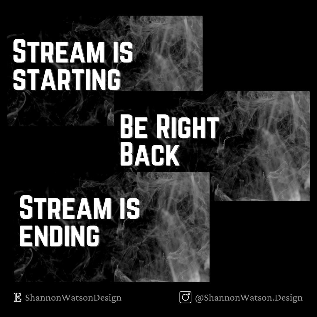Smoke Theme Twitch Stream Graphics Set - Panels, Starting Soon Screen ...