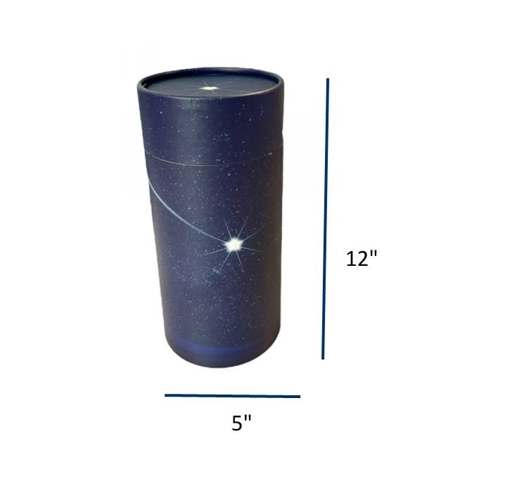 Large 12x5 Shooting Star Biodegradable Scatter Tube, Paper Urn ...