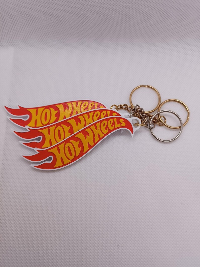 Hot Wheels Themed 3D Printed Keychain, Handmade Collectible Car ...