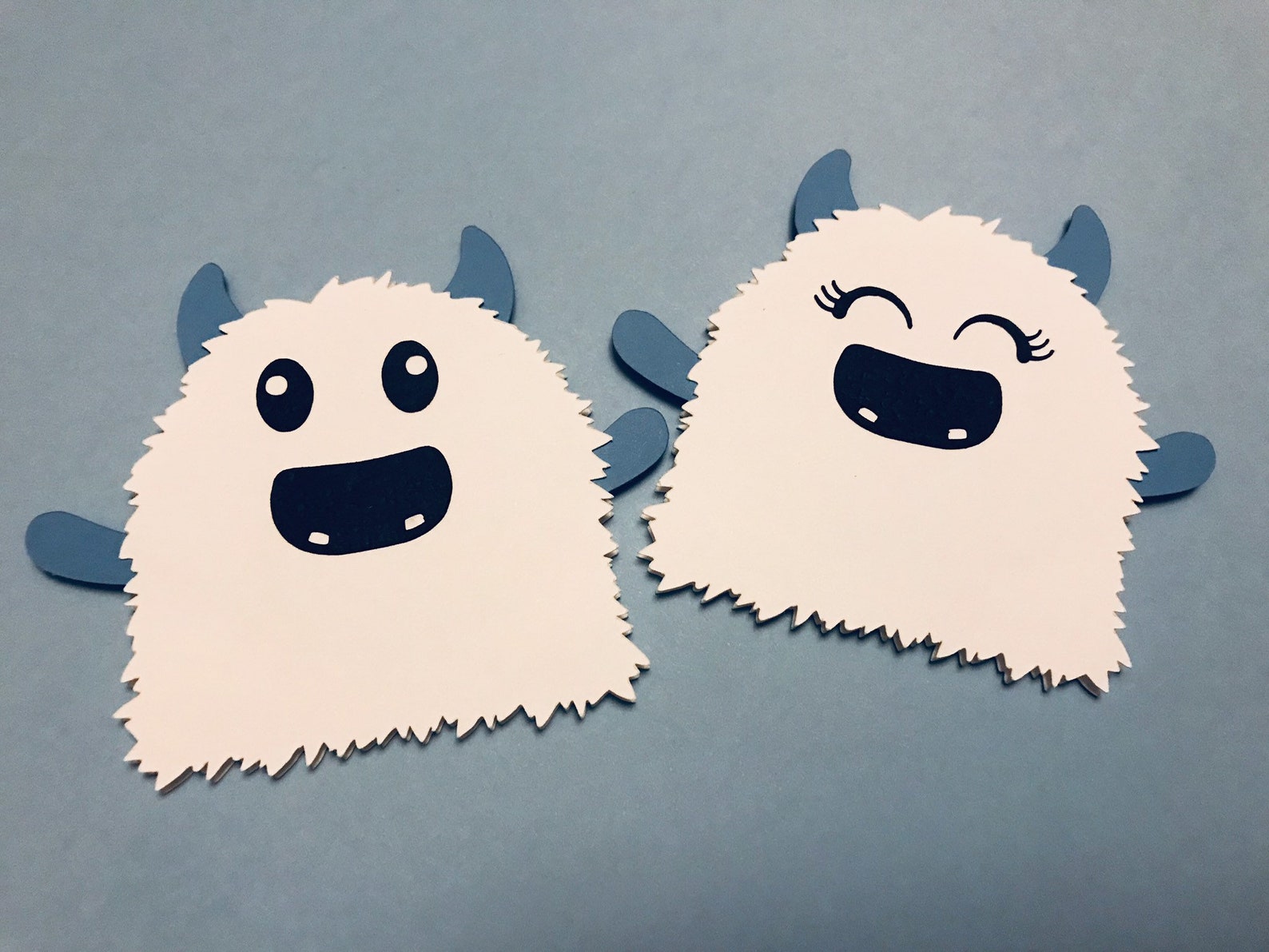 3D Paper Craft Yeti for Xmas Creepy Cut Paper Abominable - Etsy