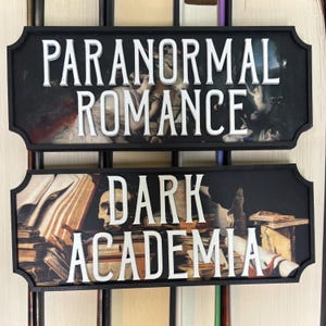 Book Genre Shelf Sign - Bookshelf Decor - Bookish Gift - Single Sign - Etsy