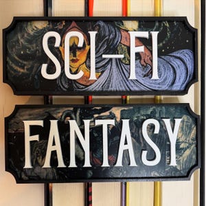 Book Genre Shelf Sign - Bookshelf Decor - Bookish Gift - Single Sign - Etsy