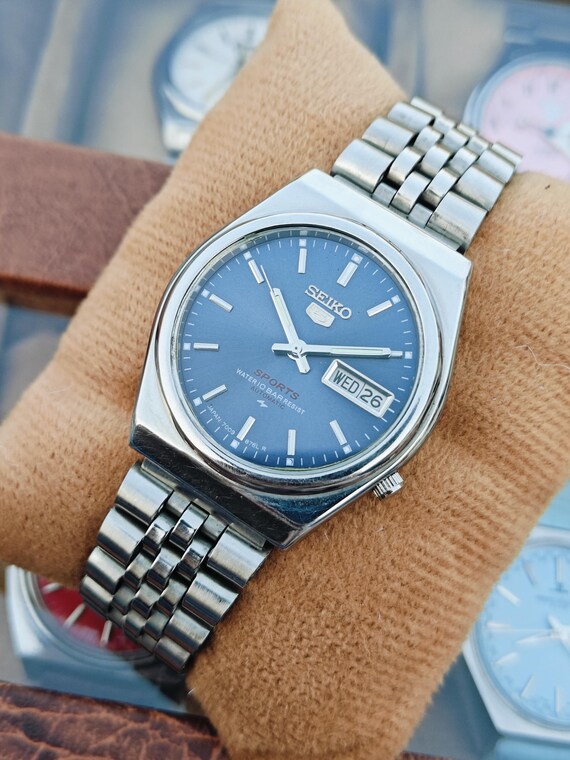 Rare 1990's Seiko 5 Sports Automatic Day Date 17 jewe… - Gem
