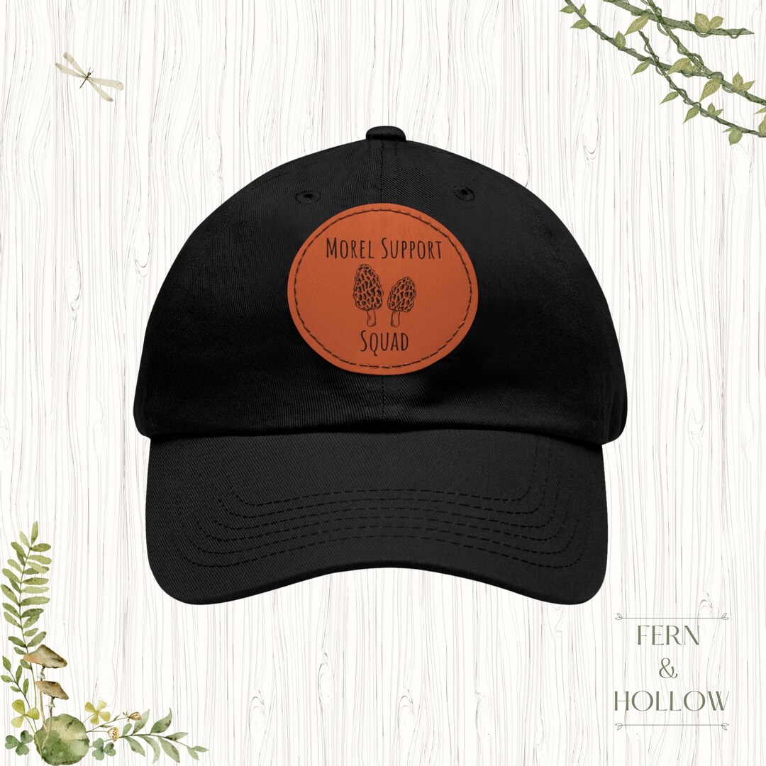 Morel Support Squad Mushroom Hunting Low Profile Cap, Vegan Leather ...