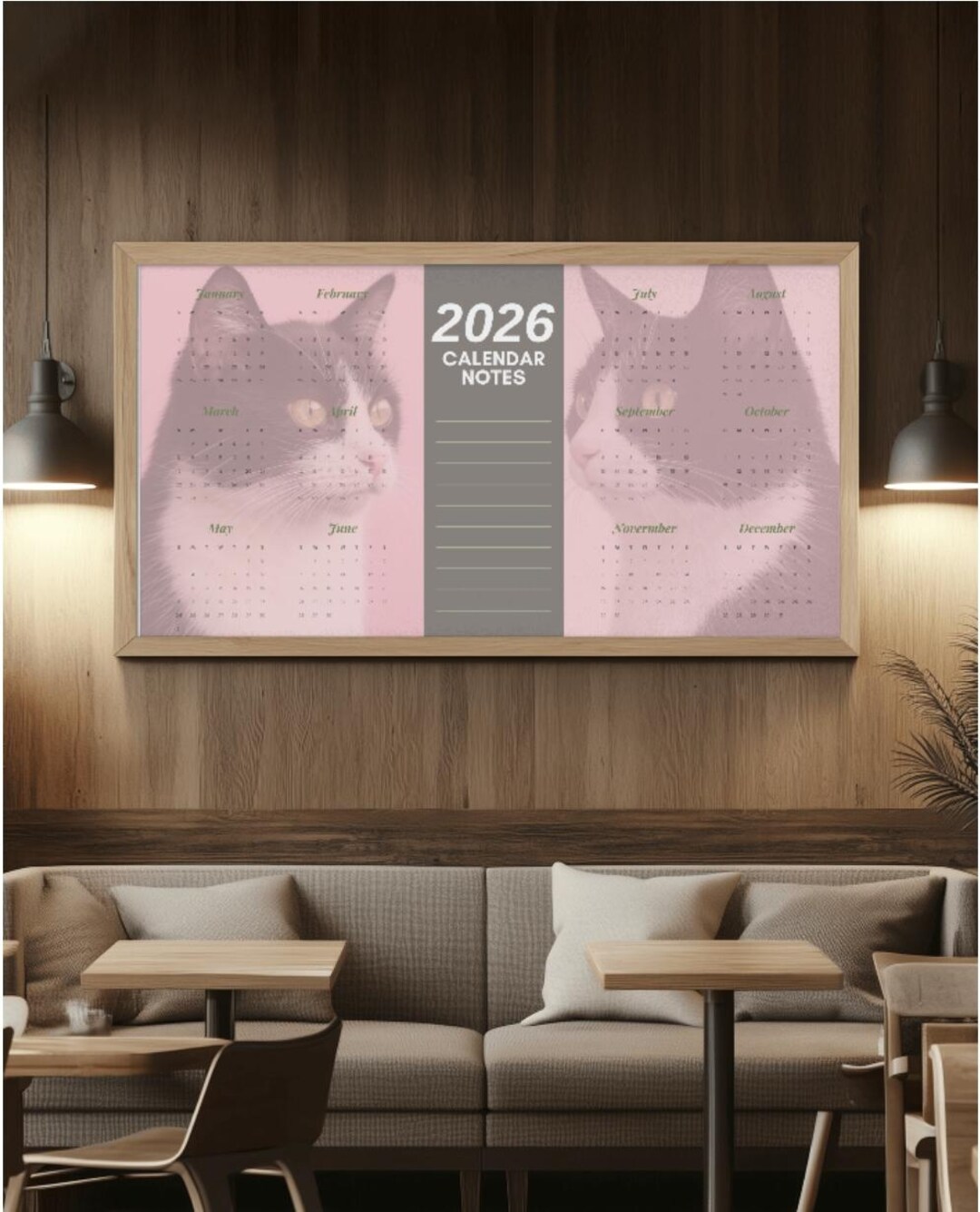 2026 Cat-themed Aesthetic Calendar – Digital Download - Etsy