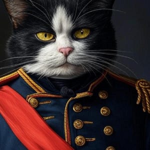 Regal Cat General - Digital Desktop Wallpaper | Full HD 1920×1080 - Etsy