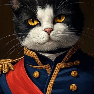 Regal Cat General - Digital Desktop Wallpaper | Full HD 1920×1080 - Etsy