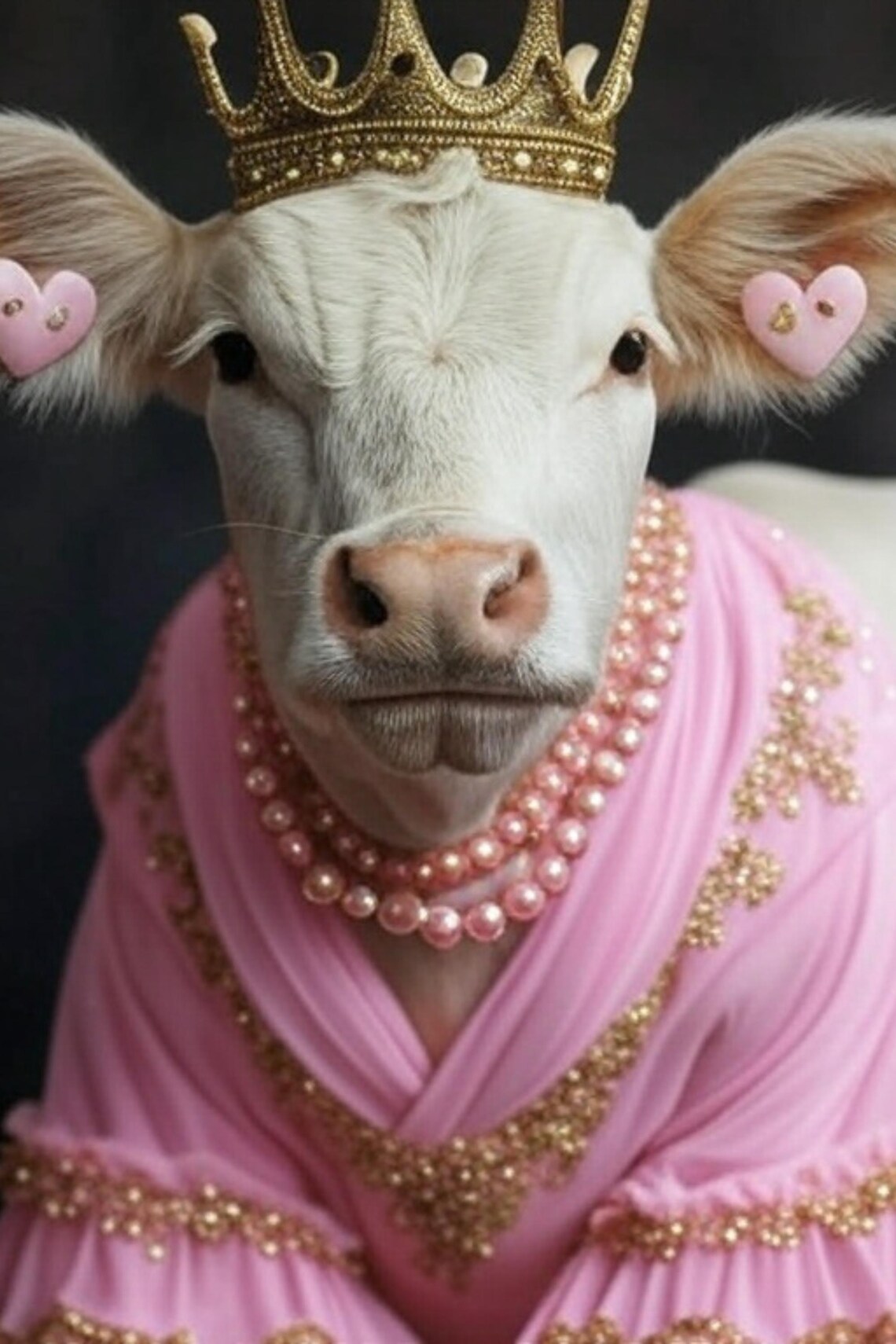 Royal Glam Cow Art Print – 24×36 Inches - Etsy