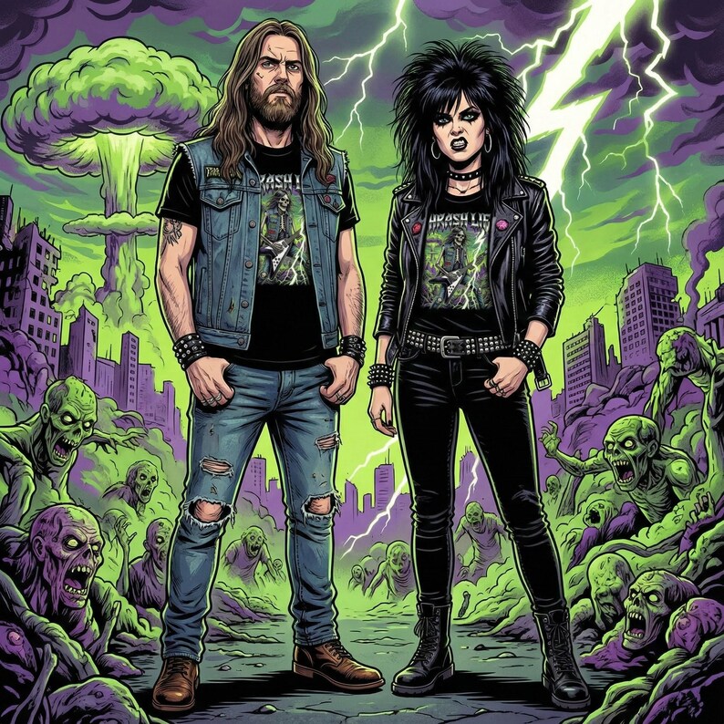 Thrash Metal Skeleton T-shirt | Unisex Organic Oversized High Neck Tee ...