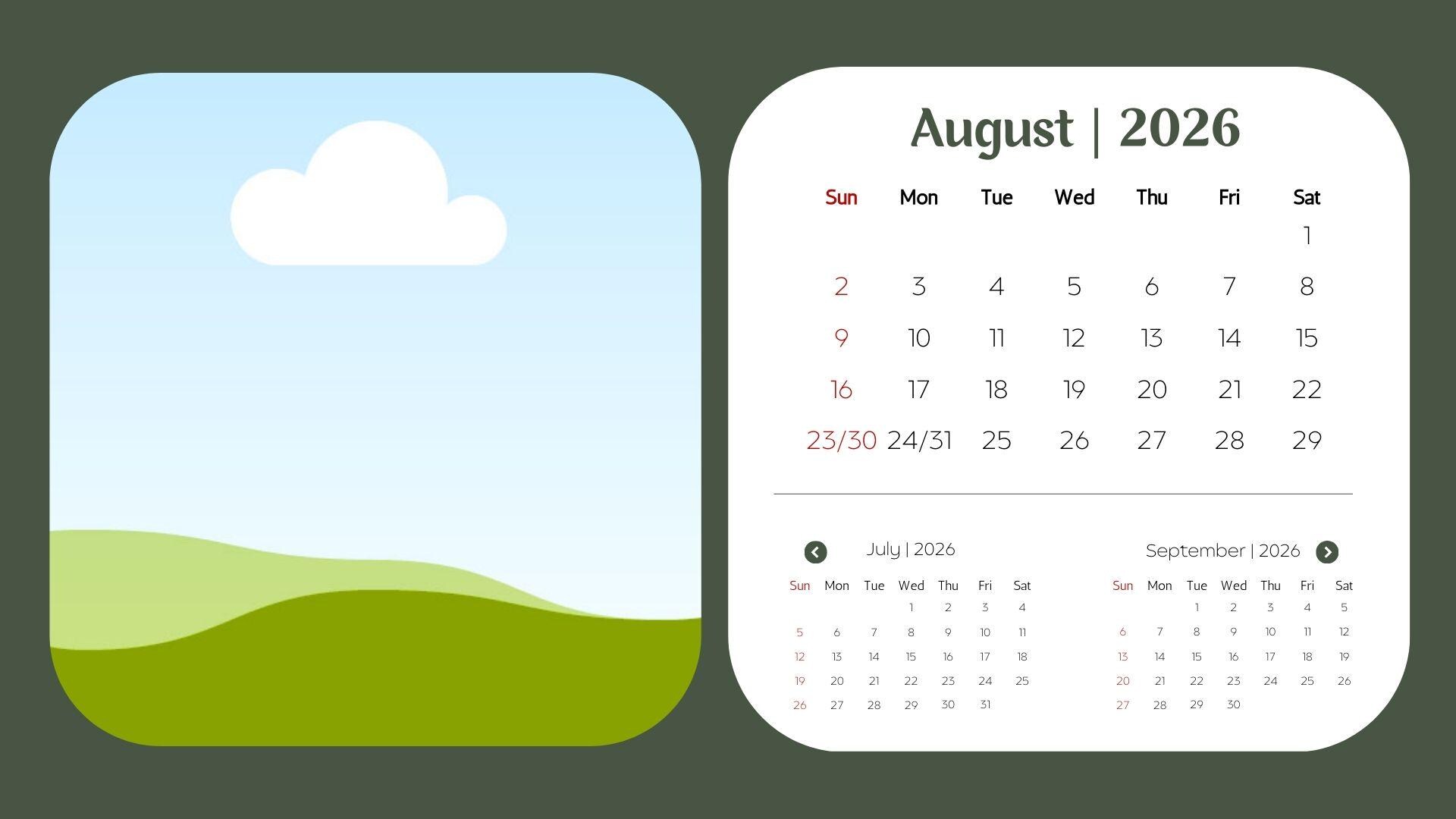 2026 Editable Canva Calendar Template | Minimalist Digital Planner ...