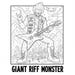 Giant Metalhead Coloring Pages Pack | 5 Printable Rocker Monsters With ...
