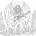 Giant Metalhead Coloring Pages Pack | 5 Printable Rocker Monsters With ...