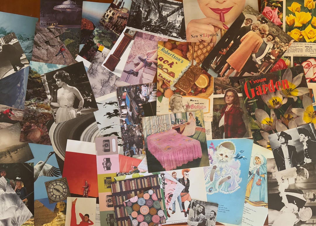 100pc Original Mixed Paper Collage Pack - Etsy Australia