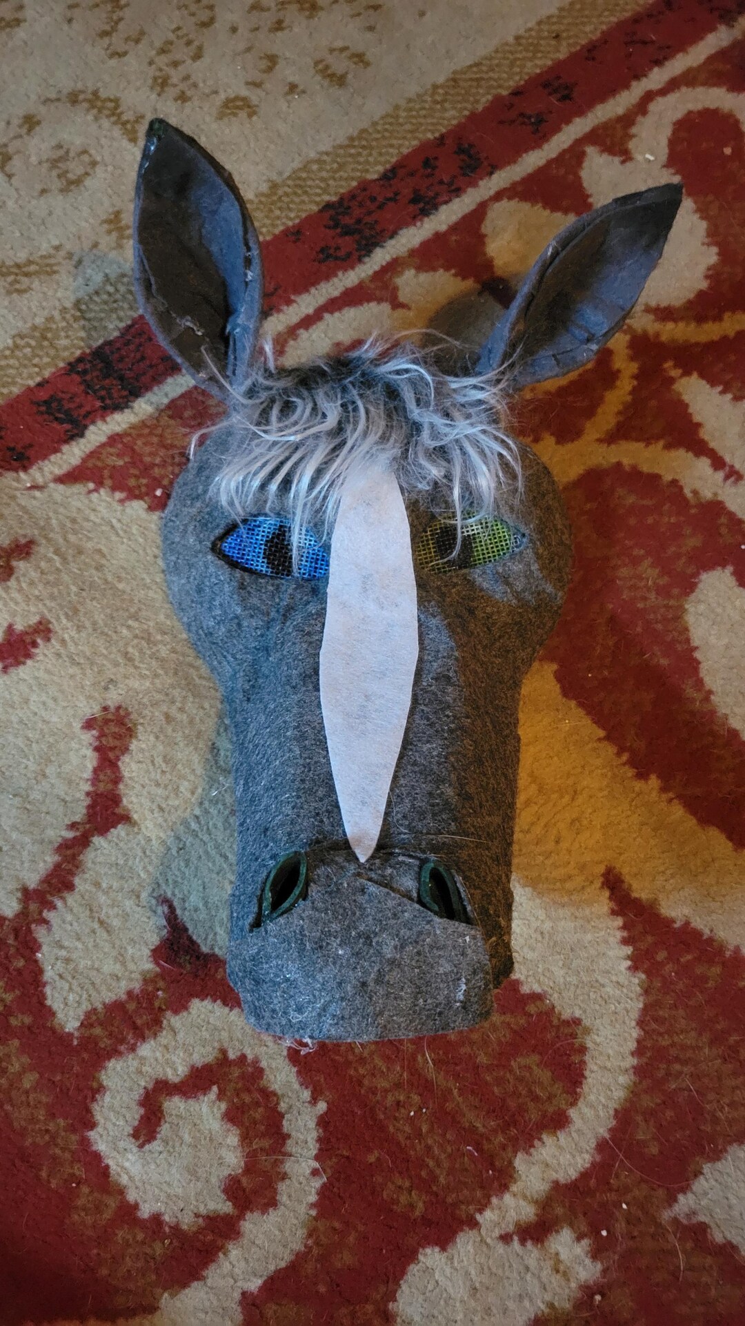 Gray and White Therian Style Horse Mask - Etsy