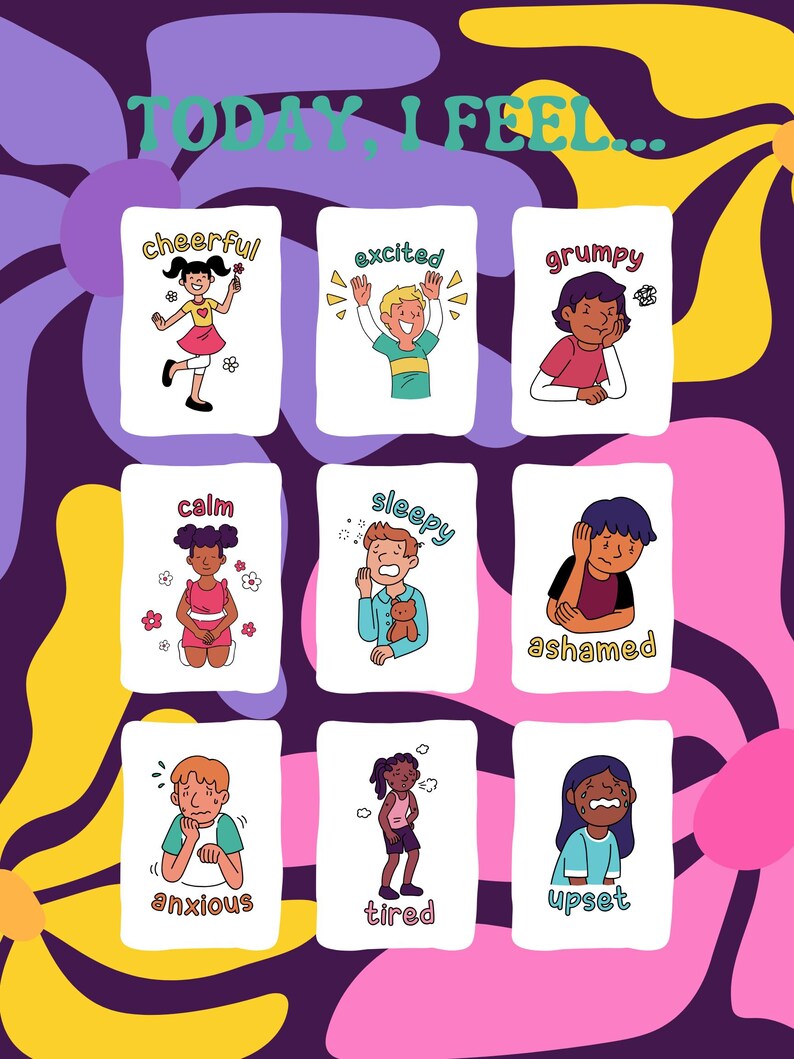 Today I Feel Emotions Chart | Printable Feelings Poster for Kids - Etsy