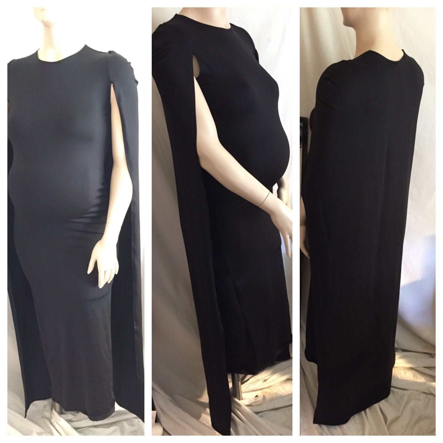 Classy Maternity gown w cape / baby shower Dress/ maternity | Etsy