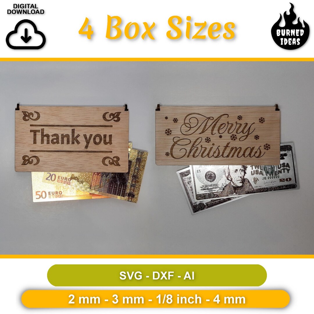 Money Box SVG Cut File: Birthday Gift Cash Box Designs (digital ...