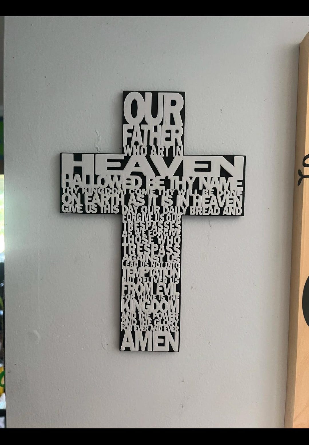 Lord Prayer Cross Wall Art - Etsy