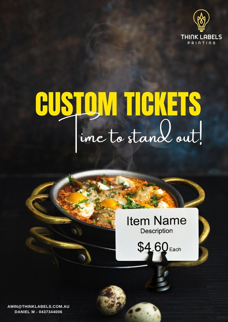 Custom Price tag and food display labels - Etsy México