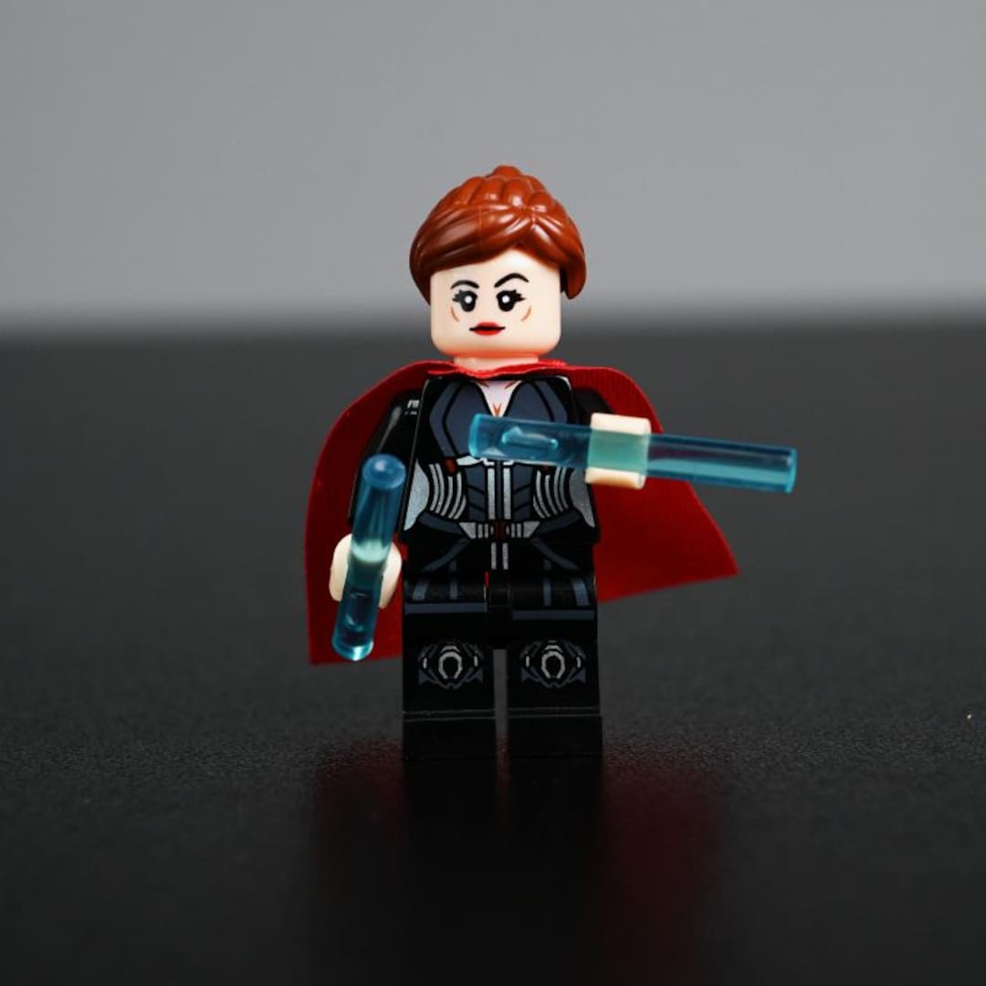 Black Widow Minifigure, Marvel Superhero Spy, Avengers Founder, Black ...
