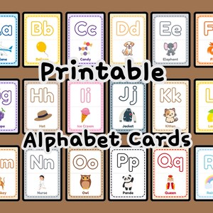 Printable Alphabet & Numbers Flash Cards | Ready to Print - Etsy
