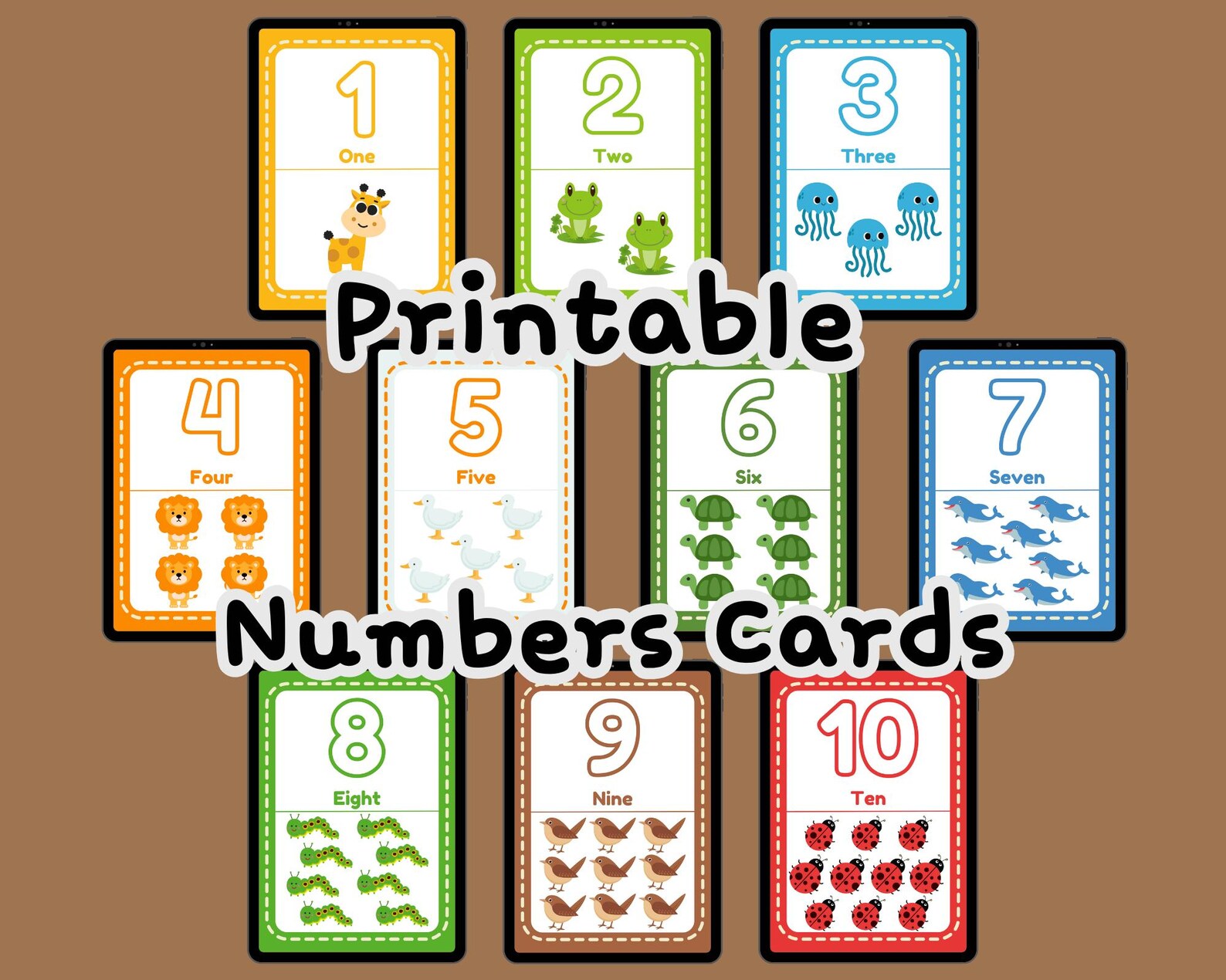 Printable Alphabet & Numbers Flash Cards | Ready to Print - Etsy