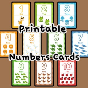 Printable Alphabet & Numbers Flash Cards | Ready to Print - Etsy