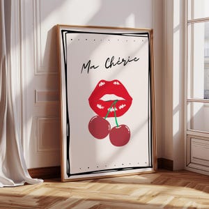 Trendy Ma Cherie | Cherry Poster – Wall Decoration | Wall Art ...