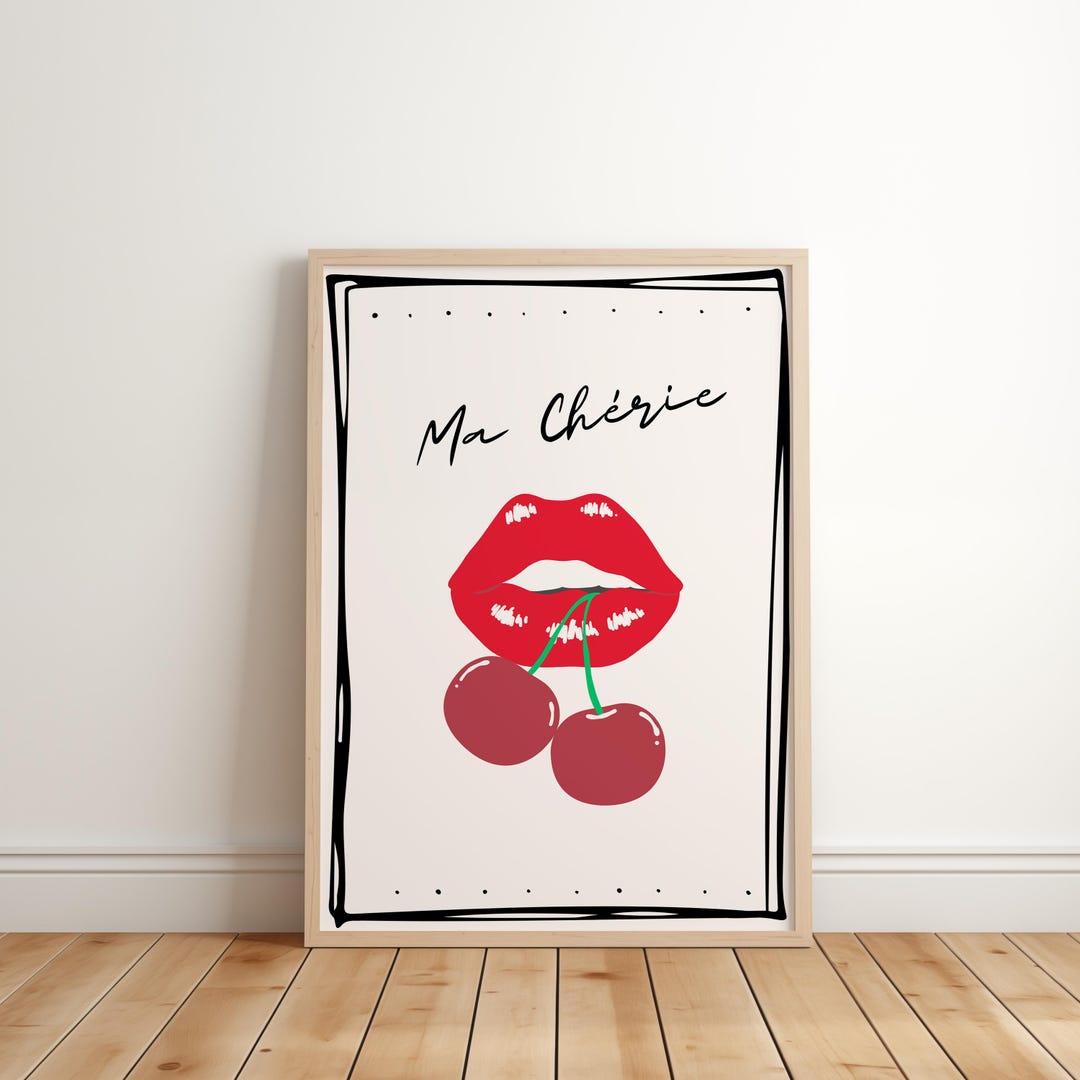 Trendy Ma Cherie | Cherry Poster – Wall Decoration | Wall Art ...