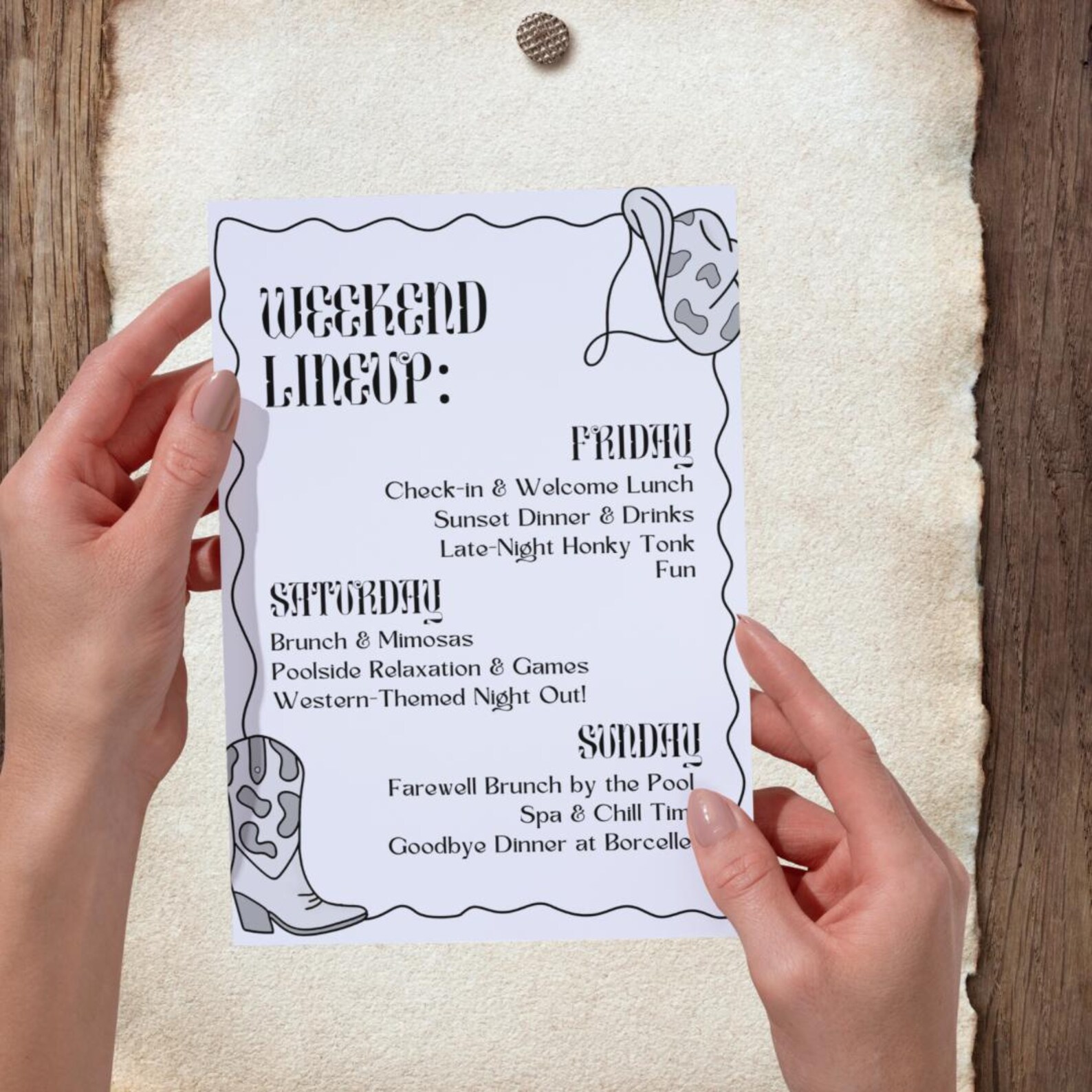 Editable Cowgirl 21st Birthday Invitation: Western Theme (digital ...