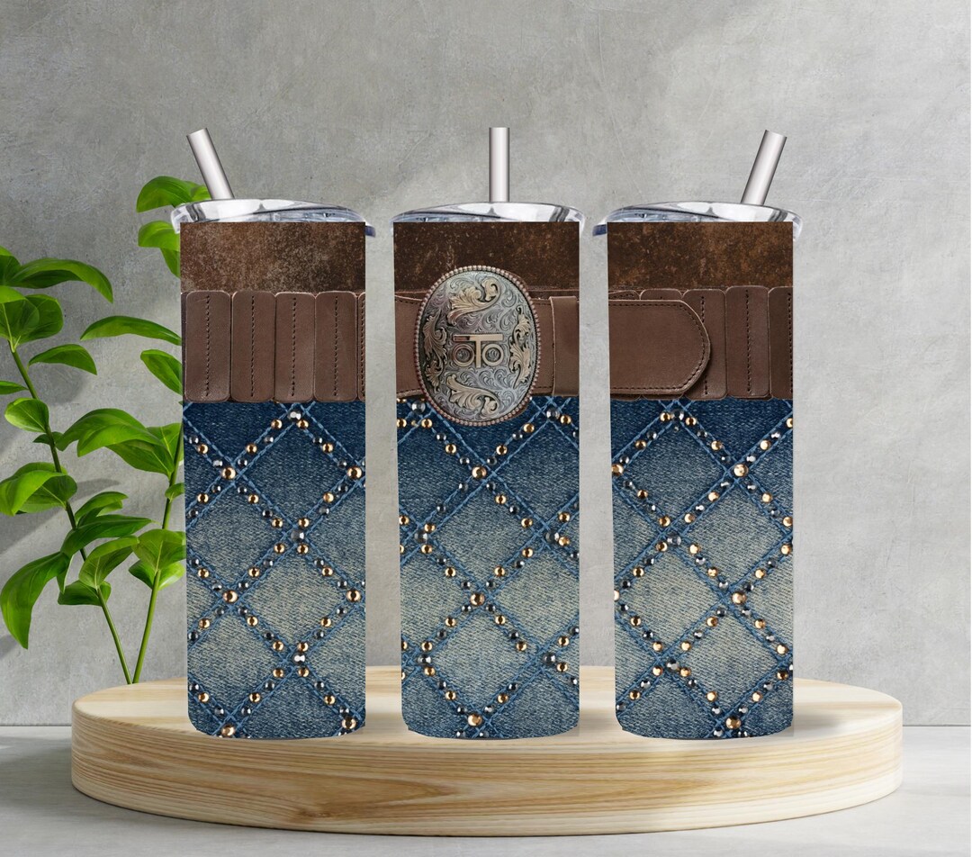 Denim Rhinestone Purse Tumbler Wrap: 20oz Sublimation Design (digital ...