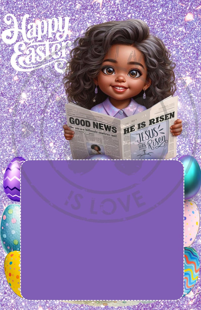 Jumbo Easter Treat Cards, Religious, He is Risen, Digital Design ...
