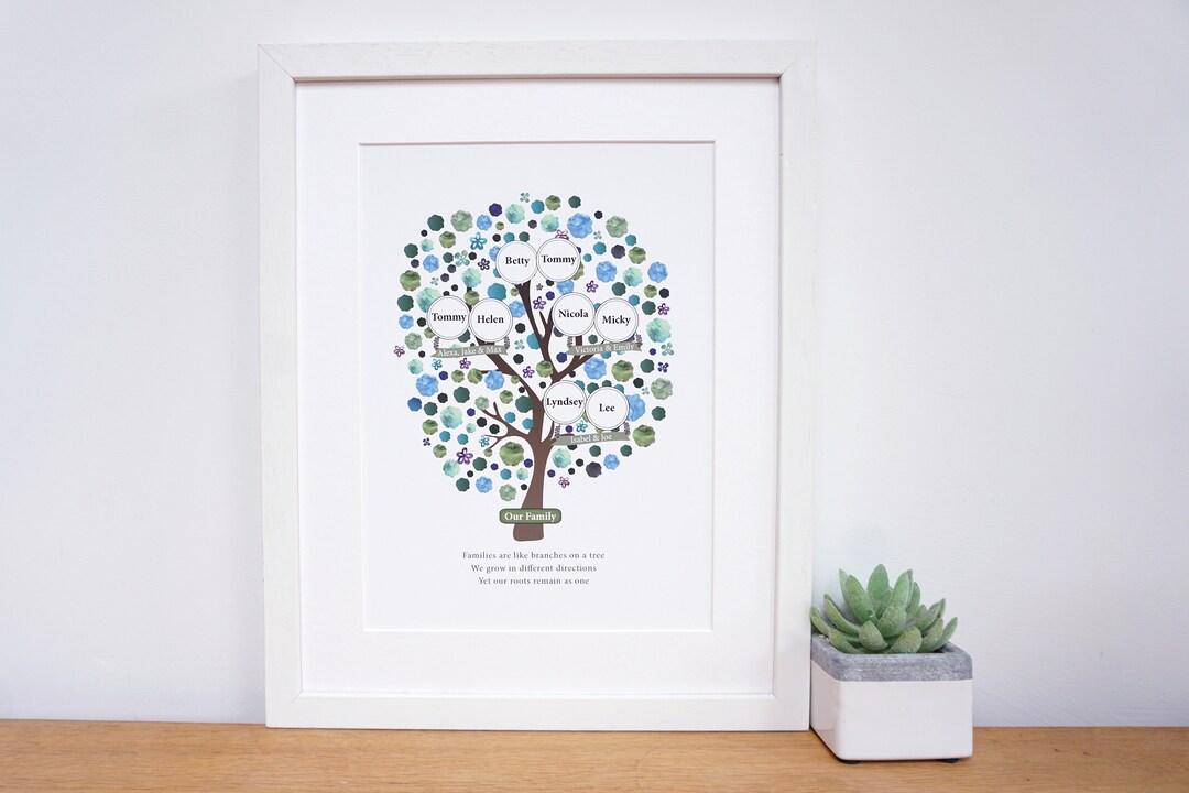 Grandparent Picture Frame, Grandma Family Tree, Family Tree Frame ...