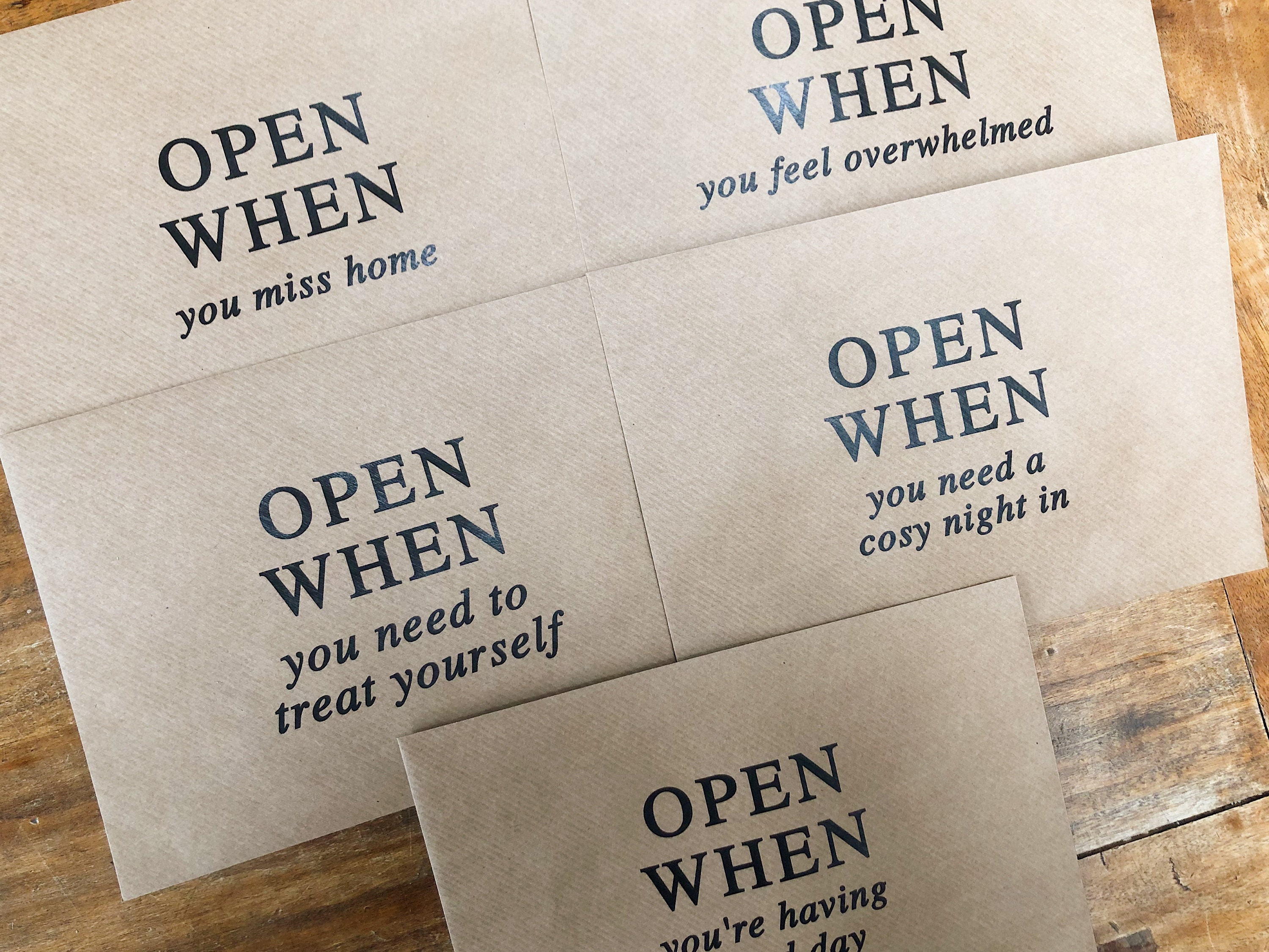 University Gifts, Open When Envelopes for College, College Student ...