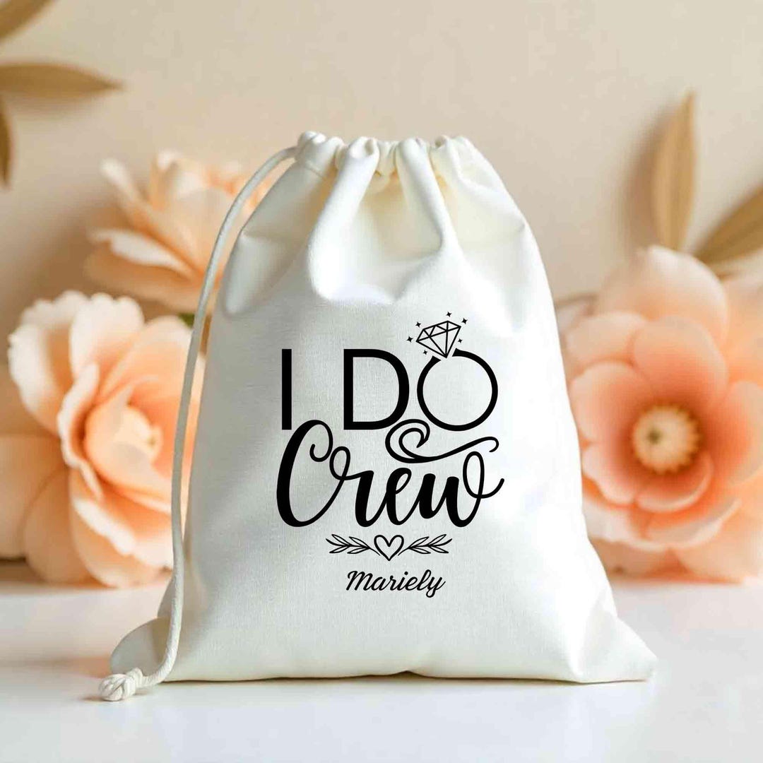 I Do Crew Bride Party Bags - Bridal Shower Favors - Team Bride ...