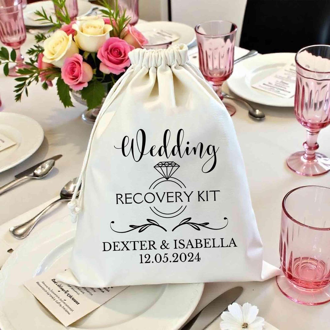 Customized Wedding Recovery Kit Bags - Bridal Shower Party Bags ...